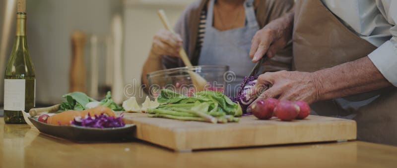 Family Cooking Kitchen Preparation Dinner Concept Stock Photo - Image ...