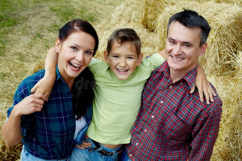 Family in the country stock image. Image of female, farmer - 23869067