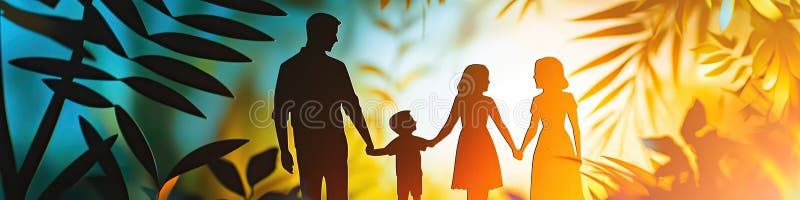 Family Cut Out of Paper. Selective Focus Stock Image - Image of male ...