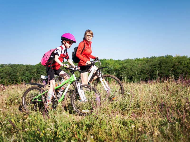 Family biking stock image. Image of bikers, female, group - 38197801