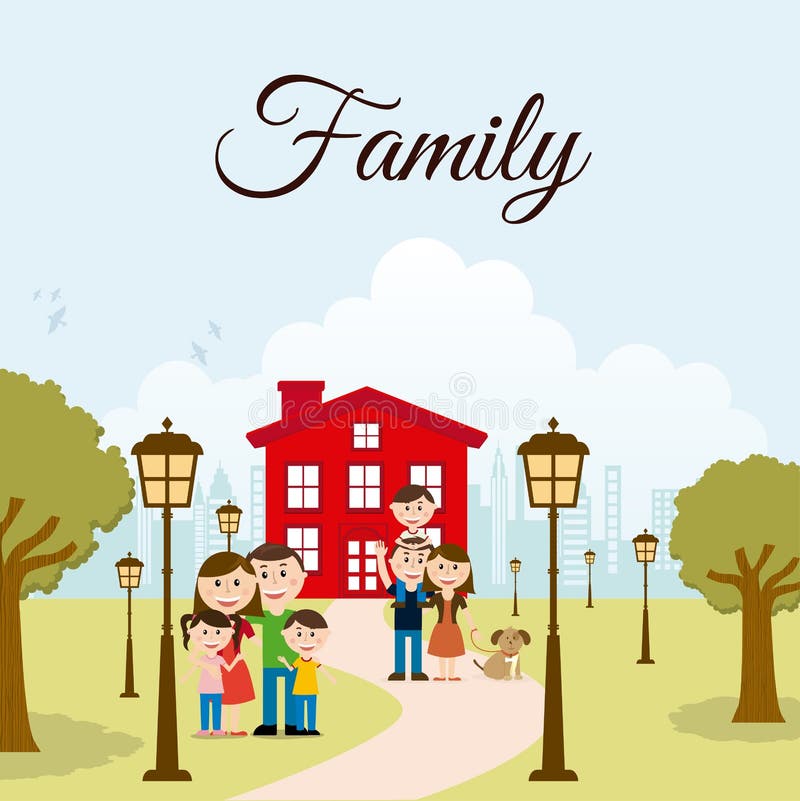 Family design stock vector. Illustration of child, group - 44929886