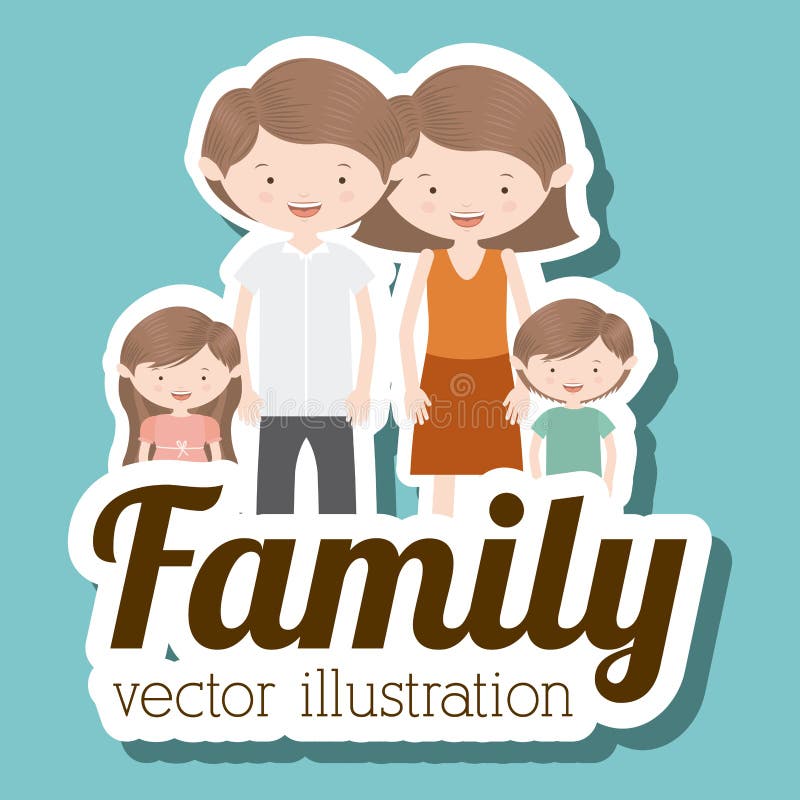 Family design stock vector. Illustration of human, familiar - 43887026