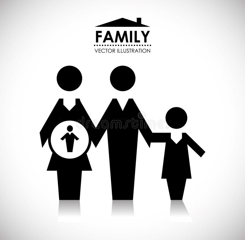 Family design stock vector. Illustration of element, happy - 58563452