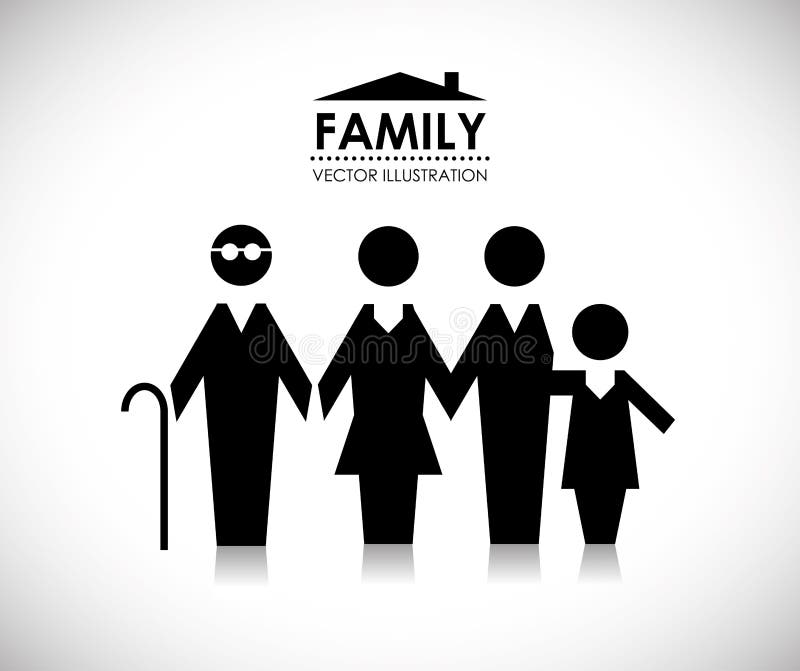 Family design stock vector. Illustration of emotional - 58563307