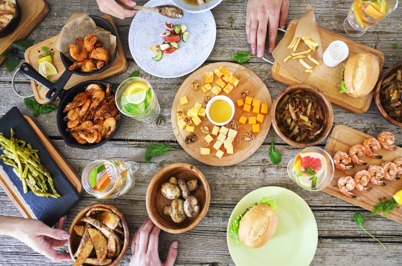 Family dinner top view stock photo. Image of dinner, life - 90718602