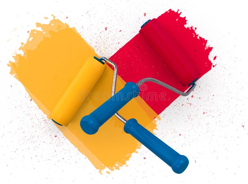 Family Dispute about Color of Wall Paint Stock Illustration ...