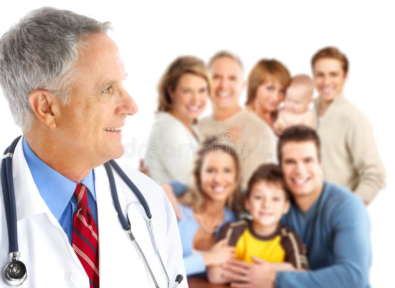 Doctor and the Young Happy Family with Little Son Stock Image - Image ...