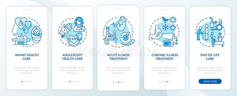 Family Doctor Support Blue Onboarding Mobile App Page Screen with ... Family Doctor Support Blue Onboarding Mobile App Page Screen with ...