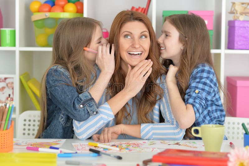 Family Doing Homework Together Stock Photo - Image of knowledge ...