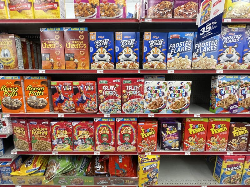 Family Dollar Retail Store Interior Cereal Section and Prices Editorial ... Family Dollar Retail Store Interior Cereal Section and Prices Editorial ...