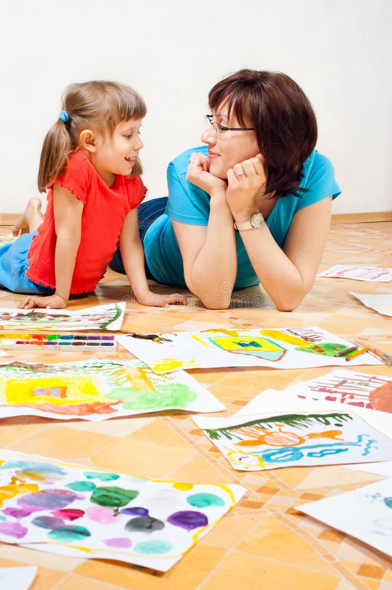 677 Women Watercolor Family Stock Photos - Free & Royalty-Free Stock ...