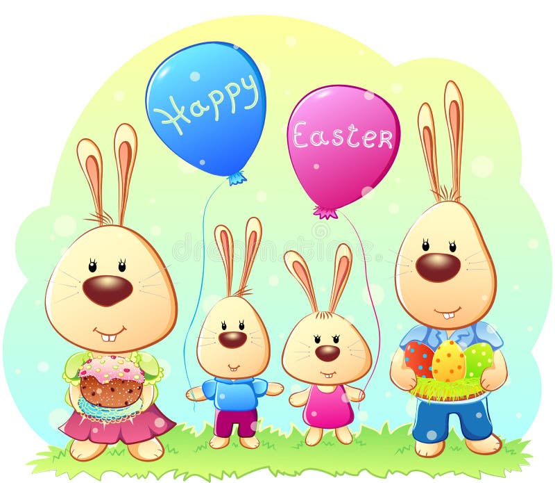 Family and Easter egg stock vector. Illustration of human - 66605284
