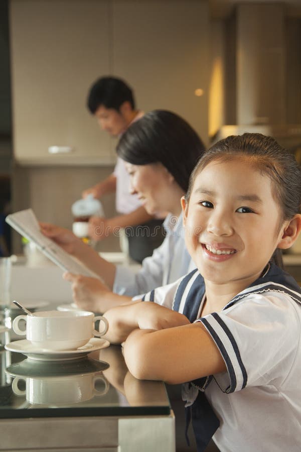 Family eating breakfast stock photo. Image of father - 36762752