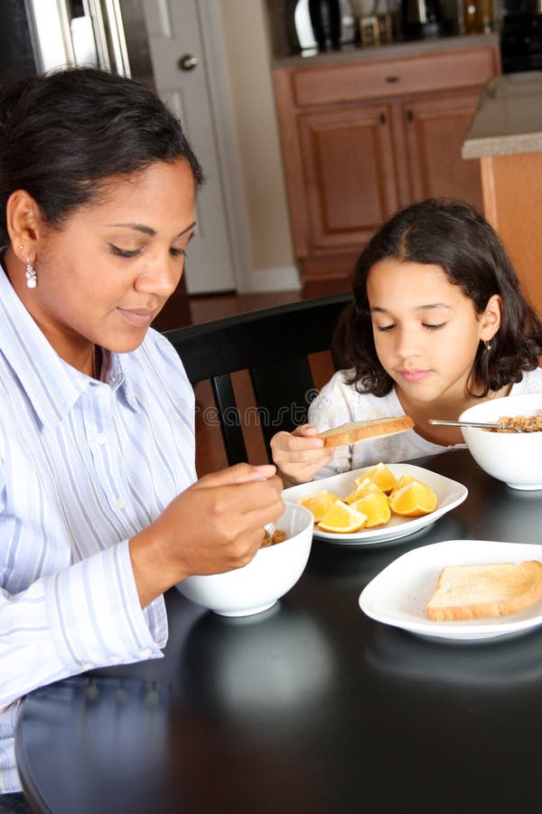 Family Eating Breakfast stock image. Image of healthy - 7313269