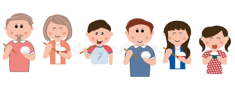 Family, eating stock illustration. Illustration of drink - 68406672