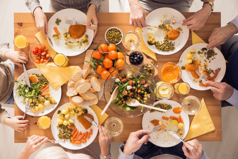 Family eating healthy meal stock photo. Image of love - 89393308