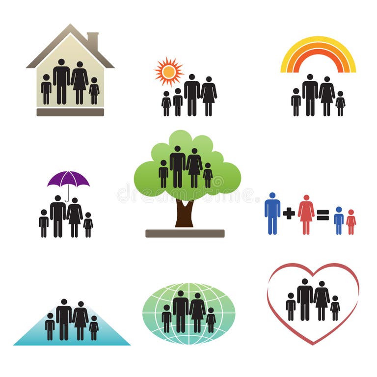 Family emblem-04 stock vector. Illustration of motherhood - 22411093