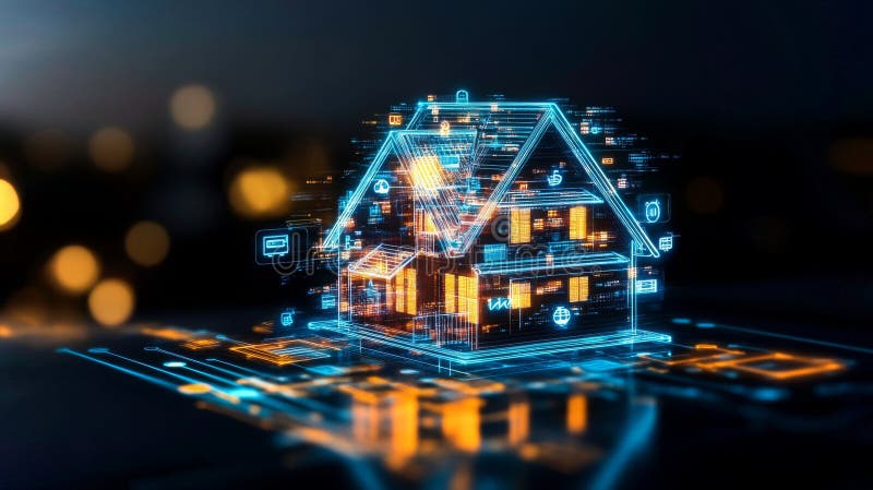 Family Enjoying Life in a Smart Home Ecosystem with Advanced Technology ...