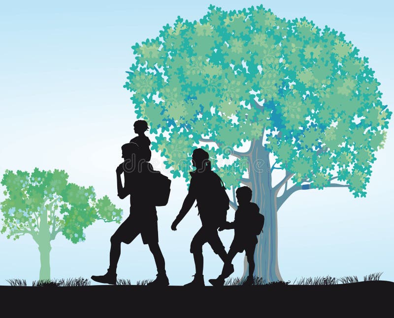 Family excursion stock vector. Illustration of shorts - 47037707