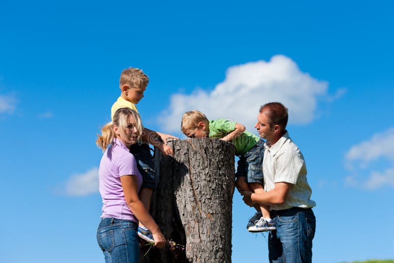 Family on Excursion in Summer Stock Photo - Image of leisure, couple ...