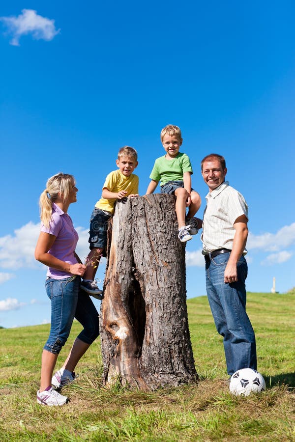 Family on Excursion in Summer Stock Image - Image of beautiful, mother ...
