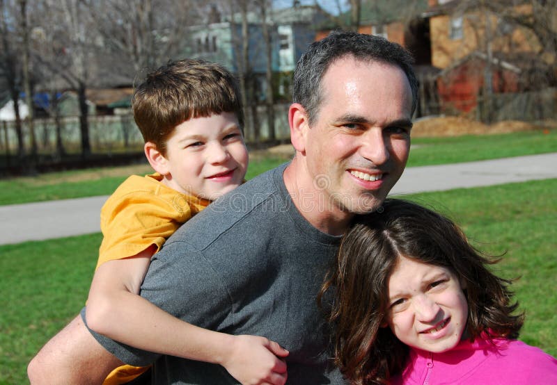 Family father children stock photo. Image of fathers, outing - 691104