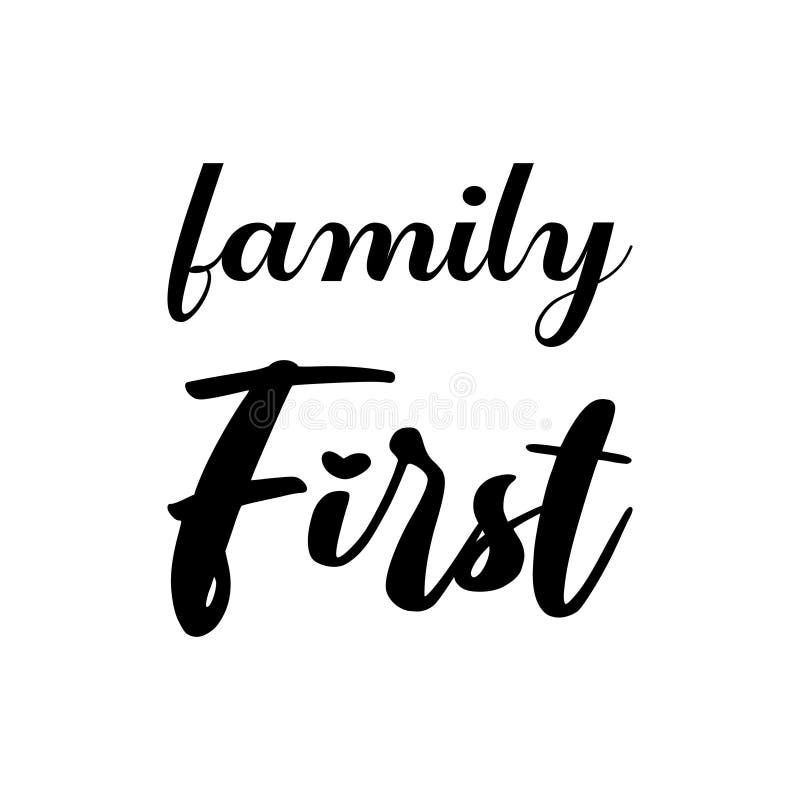 Family First Inspirational Calligraphy Quotes for Home Decor, Posters ...