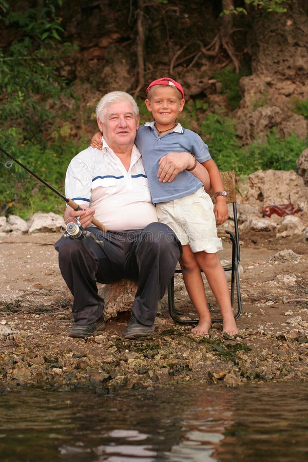 Family fishing stock photo. Image of love, child, granddad - 7331376