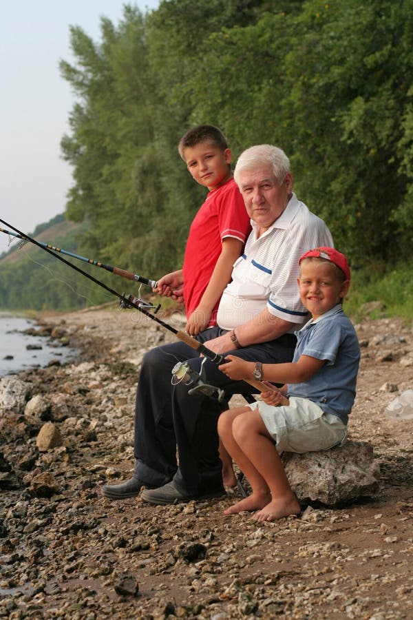 Family fishing stock photo. Image of love, child, granddad - 7331376