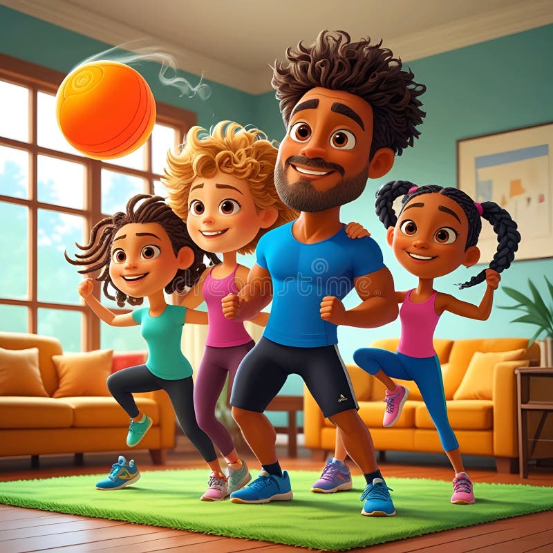 Family Fitness: Fun and Active Together Stock Photo - Image of family ...