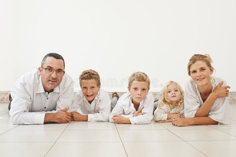 Family of five stock photo. Image of brother, family - 60425424