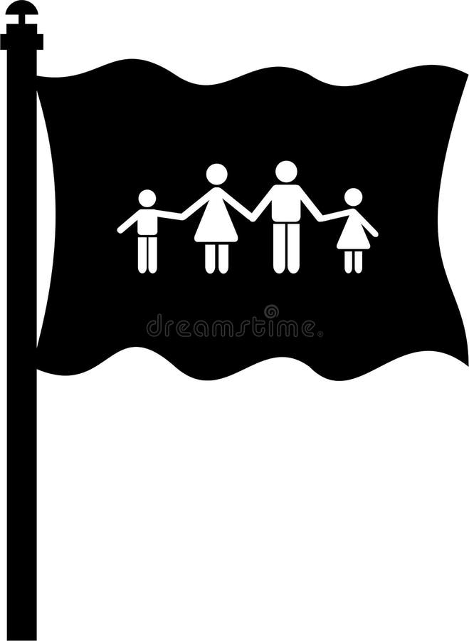 Family flag stock illustration. Illustration of symbol - 4615852