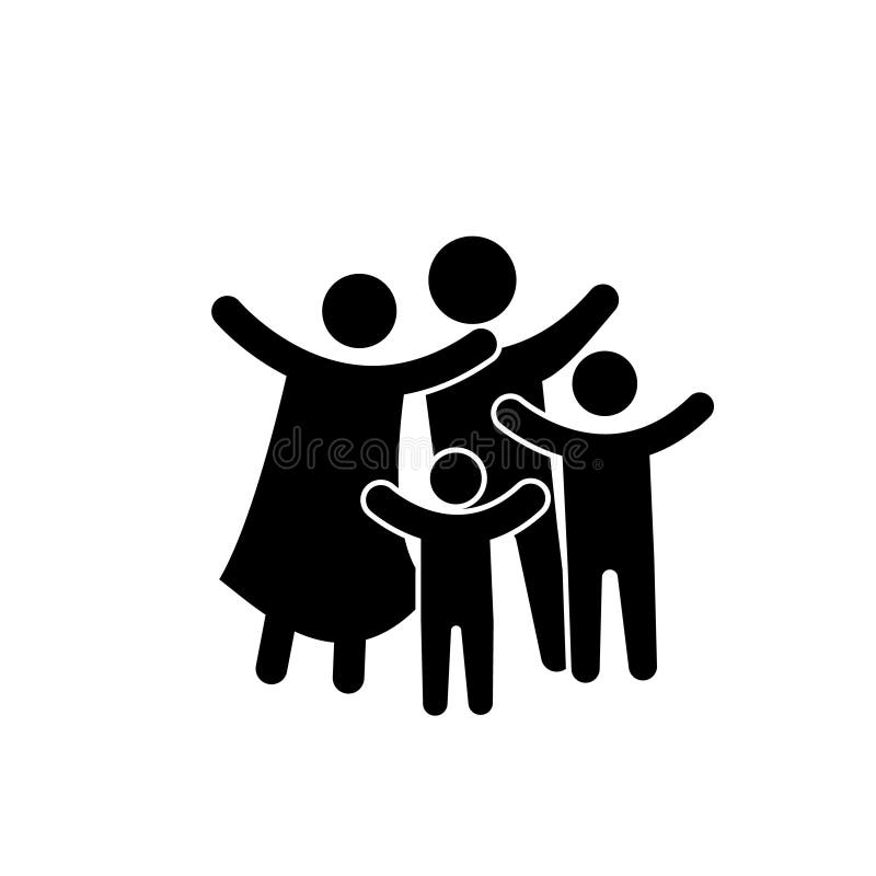 Family Flat Icon. Vector stock vector. Illustration of artwork - 203546566