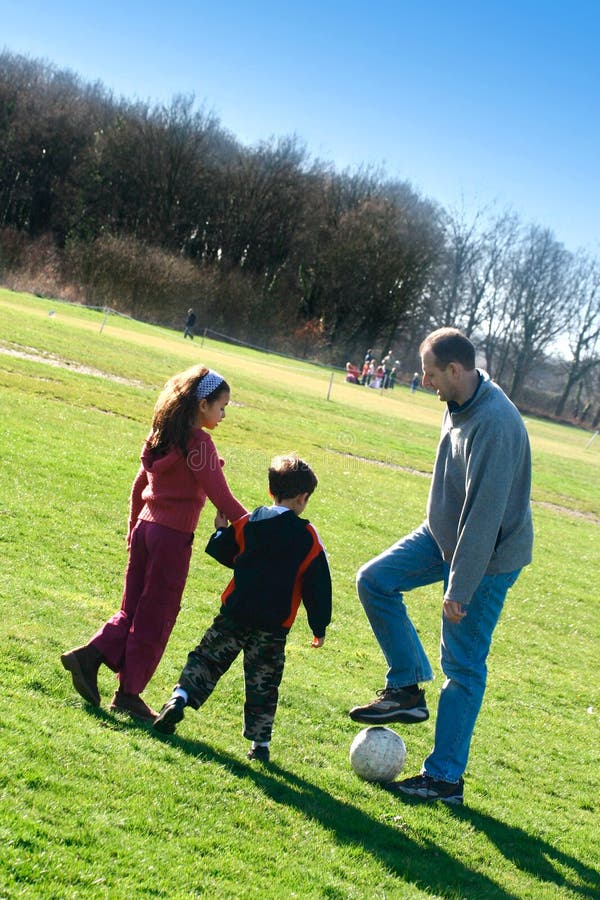 Family football fun stock image. Image of develop, daughter - 2147123