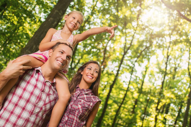 Family in the Forest stock photo. Image of women, smiling - 96830796