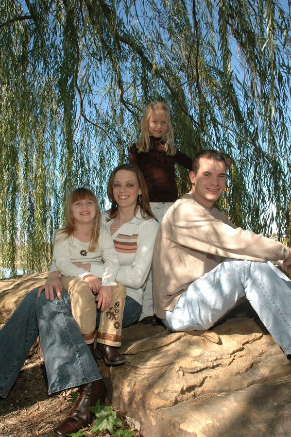 Family of Four stock photo. Image of daddy, children, husband - 1539330