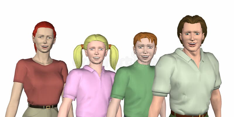 Render family stock vector. Illustration of graphics, silhouette - 1863021