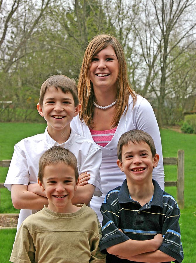 Family of Four stock image. Image of caucasian, laugh - 2903595