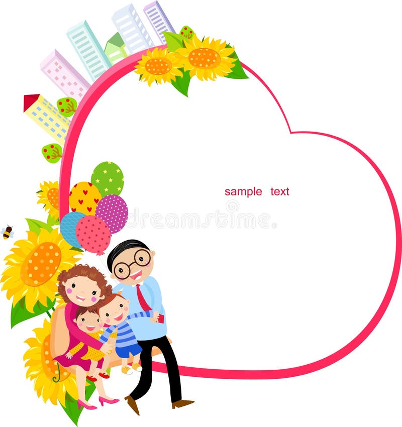 Family and frame stock vector. Illustration of daughter - 18539219