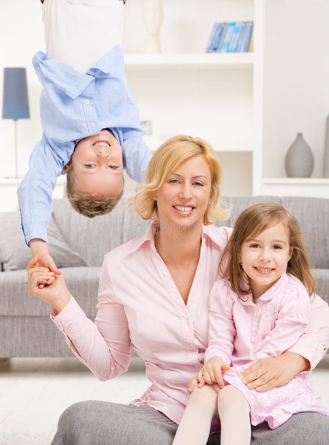 Family fun stock image. Image of kids, interior, family - 9797235