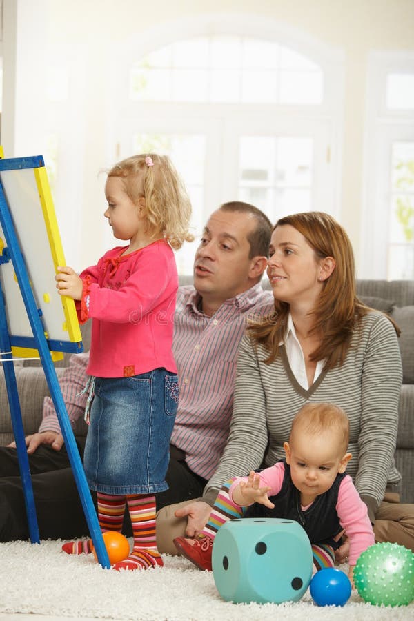 Family fun at home stock photo. Image of cheerful, child - 13000490