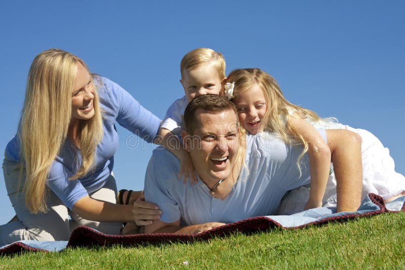 Family Fun and Laughter stock photo. Image of horizontal - 12567726