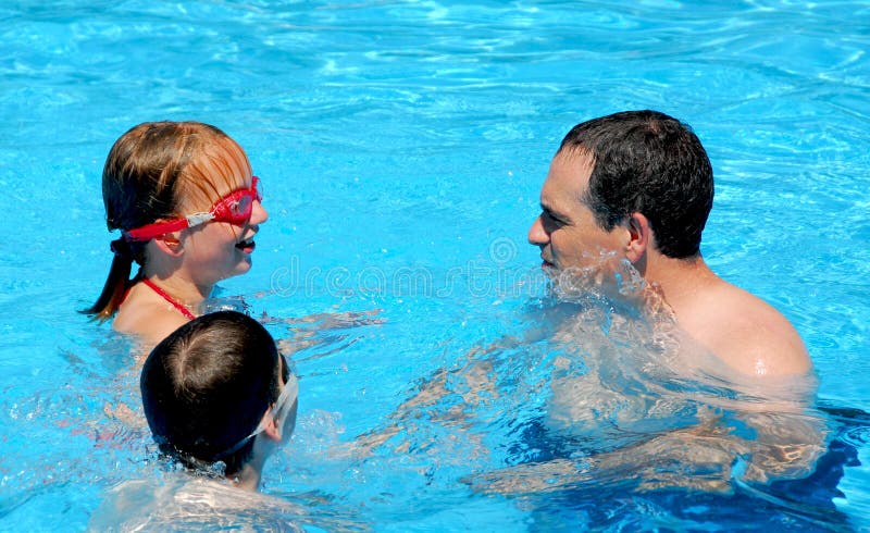 Family fun pool stock photo. Image of children, child - 1095022