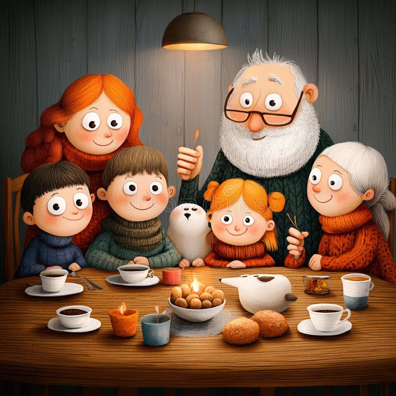 Coffee Dinner Family Stock Illustrations – 1,665 Coffee Dinner Family ...