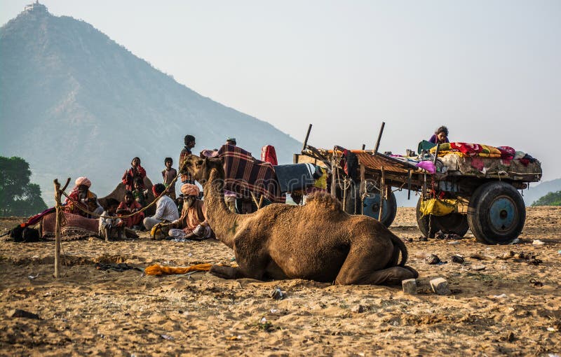 A gypsy family editorial stock photo. Image of pushkar - 120458018