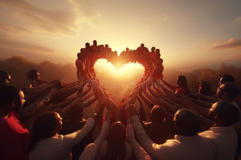 Family Hands Forming Heart of Remembrance Family Stock Illustration ...