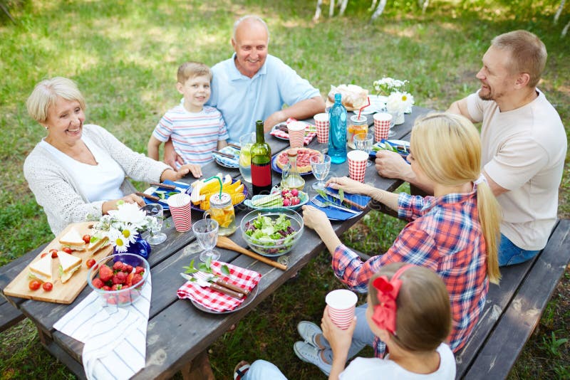 Family hangout stock photo. Image of eating, table, natural - 88472532