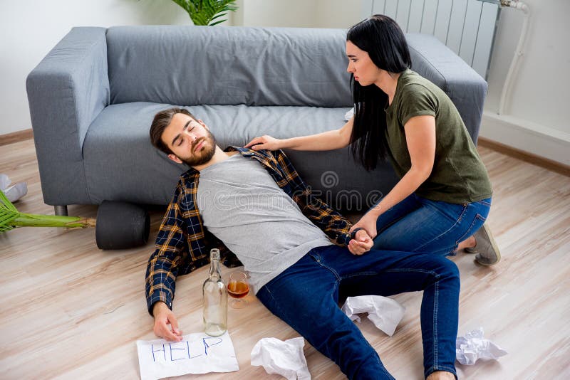 Alcohol addicted husband stock photo. Image of addicted - 99890196