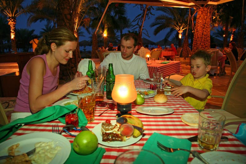 Family have supper stock image. Image of tourism, group - 2524427