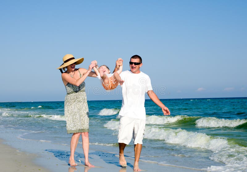 Starfish and Tranquil Family on the Beach Stock Image - Image of mama ...